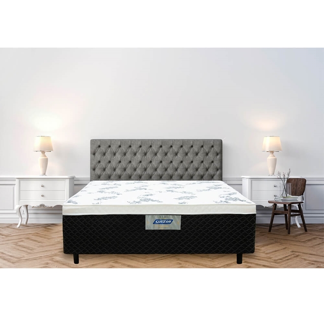 Cama Box Conjugado Casal em Molas Elegance 138x188X46cm - Gazin - Cama ...
