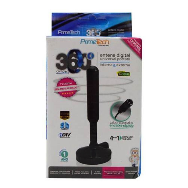 Antena Digital Universal 360° Cabo 1,5 m - Prime Tech - Antena Digital ...