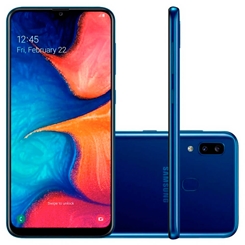 Smartphone Galaxy A20 Azul SM-A205G/32DL Octa Core 32GB/3GB Tela Amoled ...