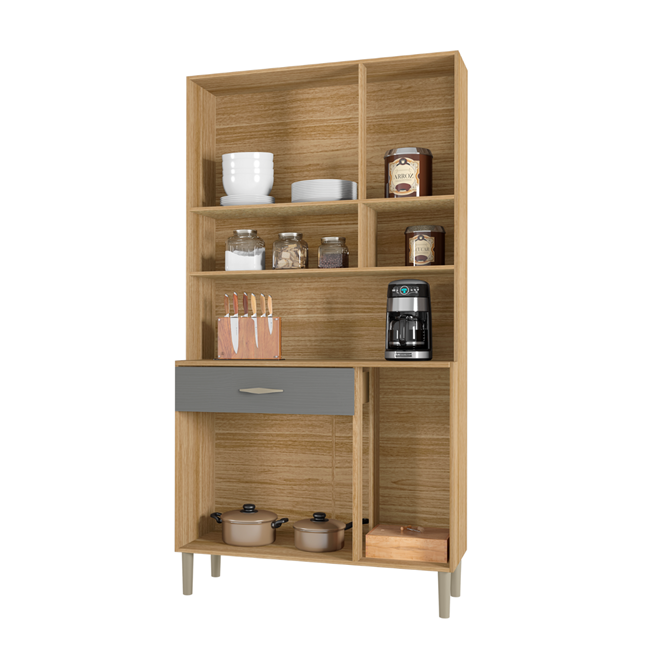 Kit Cozinha Golden 06 Portas Freijo / Gris- Kits Parana - Kit Cozinha ...