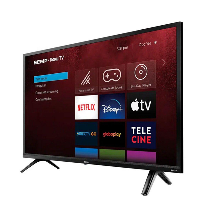 Smart TV LED 32" Full HD Semp Roku TV R5500 Wi-Fi Dual Band, 3 HDMI, 1 ...