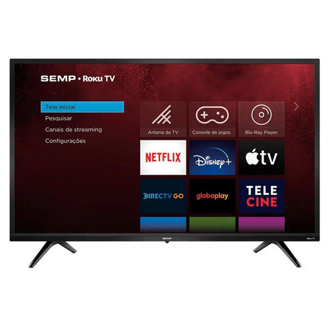 Smart TV LED 32" Full HD Semp Roku TV R5500 Wi-Fi Dual Band, 3 HDMI, 1 ...