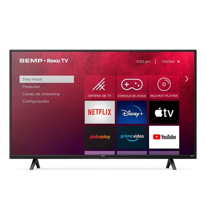 > TV/CORES 43 LEDS+MART 43R5500 SEMP - SmartTv Led 43 polegadas Semp - Semp
