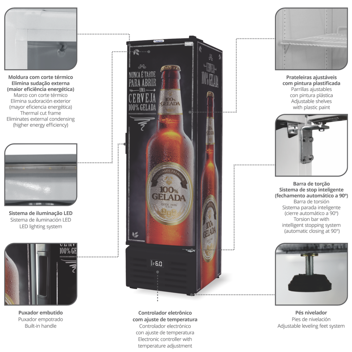 Freezer Fricon VCFC284 Vertical 284L - Fricon - Freezer Fricon VCFC284 ...