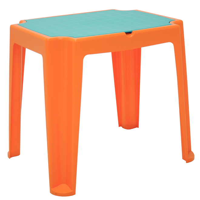 Mesa Infantil Versa em Polipropileno Laranja e Azul - Tramontina - Mesa Infantil Versa em ...
