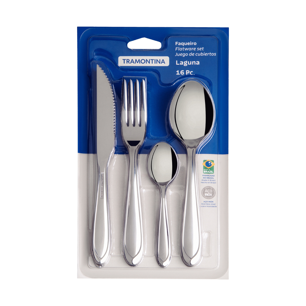 Faqueiro Laguna em Inox com Facas para Churrasco 16 Peças - Tramontina ...