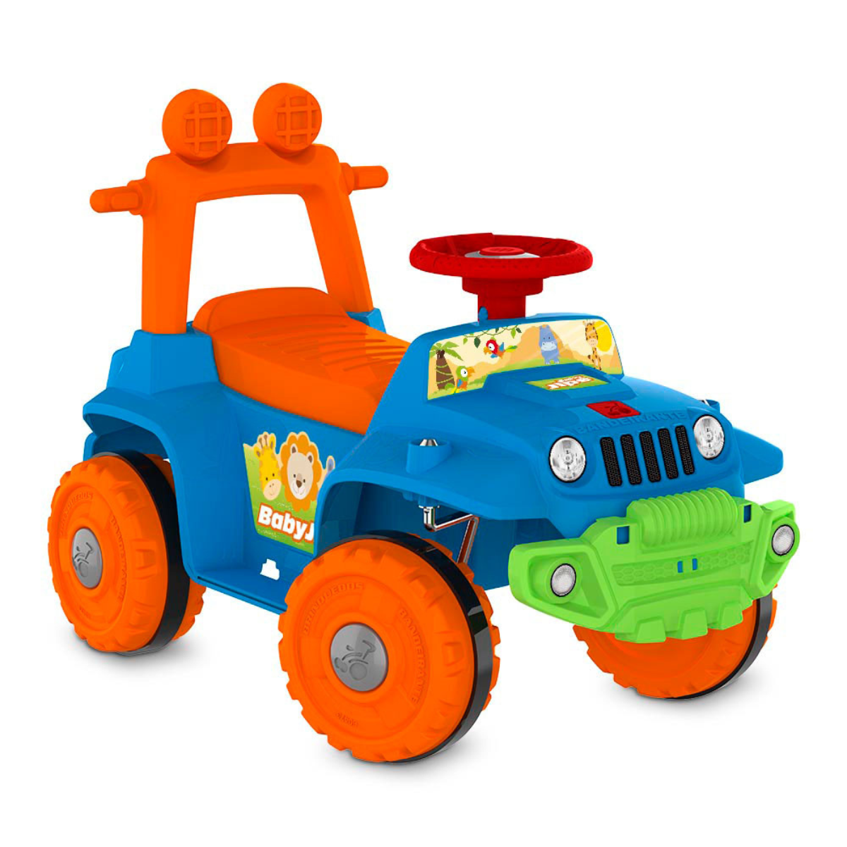 Carrinho Babyjipe Bandeirante Passeio & Andador Azul/Laranja ...