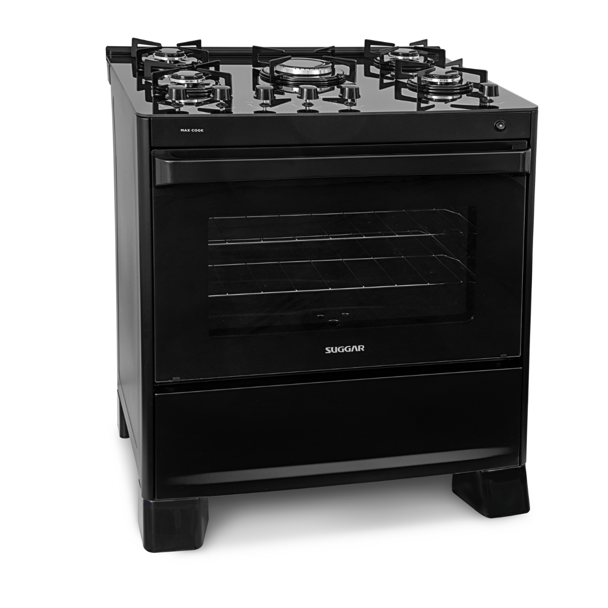 Fogão 5 bocas Max Cook Bivolt FGV509PT Preto- Suggar - Fogão 5 bocas ...