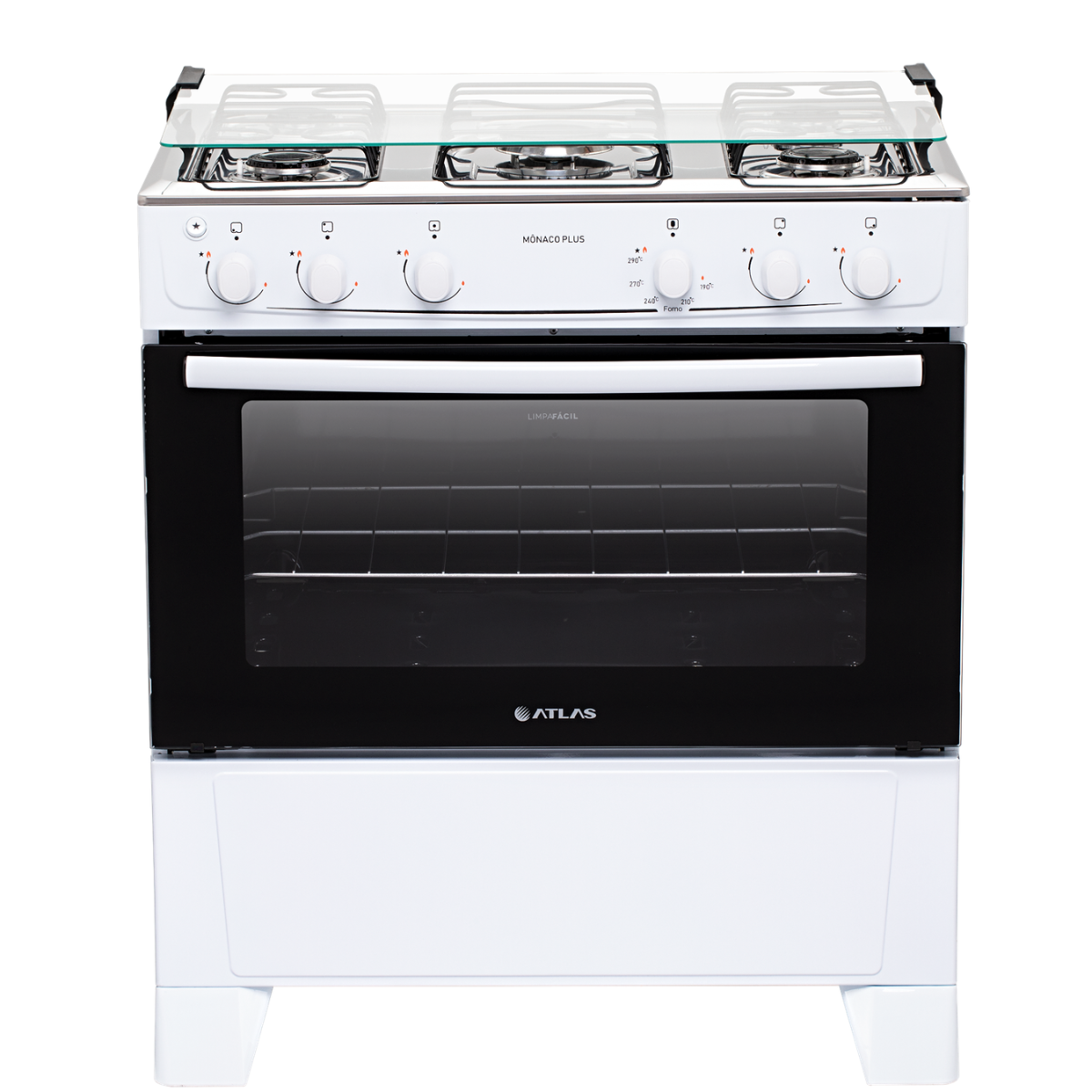 Fogão Mônaco Plus 20 com 05 Bocas Acendimento Automático Bivolt Branco ...