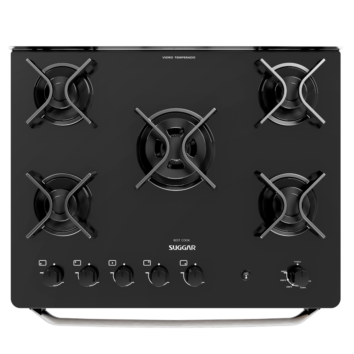 Fogão Best Cook 5 Bocas FGV505PT Preto - Suggar - Fogão Best Cook 5 ...