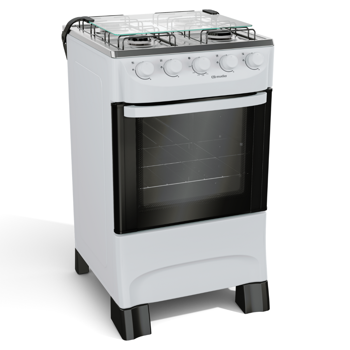 Fogão com 04 Bocas Acendimento Manual MFI4BA Branco - Mueller - Fogão ...