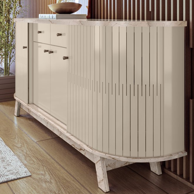 Buffet Mônaco 308136 Calacata/Off White - Madetec - Buffet Mônaco ...