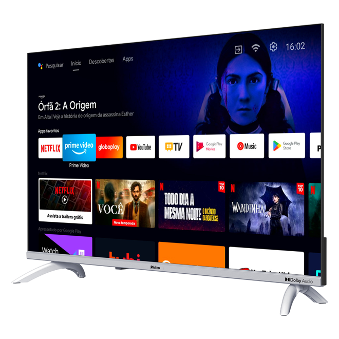 Smart TV 32" Android Led Hd PTV32G23AGSSBLH Bivolt Space Grey - Philco - Smart TV 32" Android ...