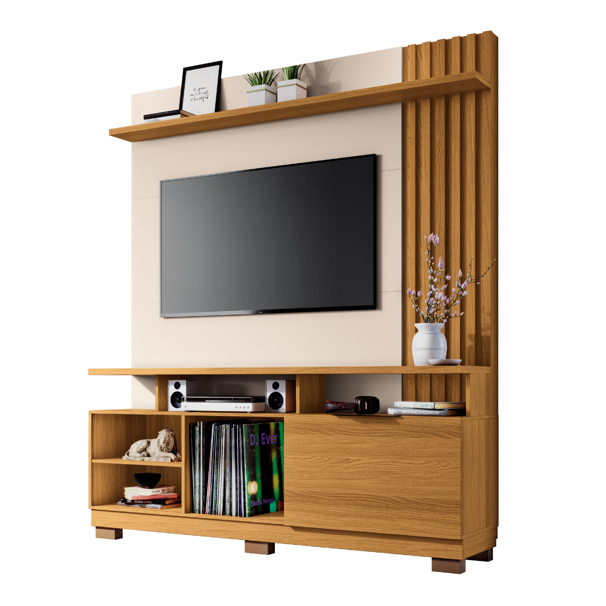 Home Theater Artheo 1.6 Cinamomo/Off White - Hb Móveis - Home Theater ...