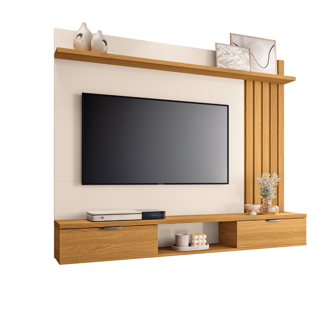 Painel Lets Suspenso 1.6 Cinamomo/Off White - Hb Móveis - Painel Lets Suspenso 1.6 Cinamomo/Off ...