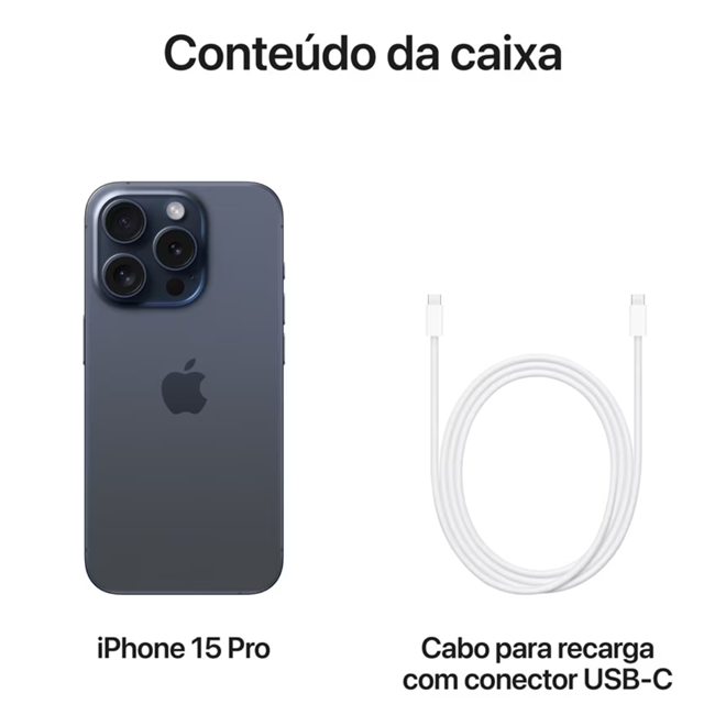 Apple iPhone 15 Pro (128GB) Azul Titânio - Apple iPhone 15 Pro (128GB ...