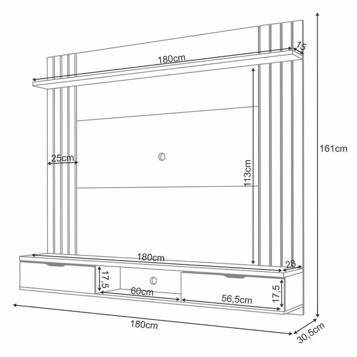 Home Solus Suspenso 1.8 com 2 Portas 3820 Cinamomo/Off White - HB ...