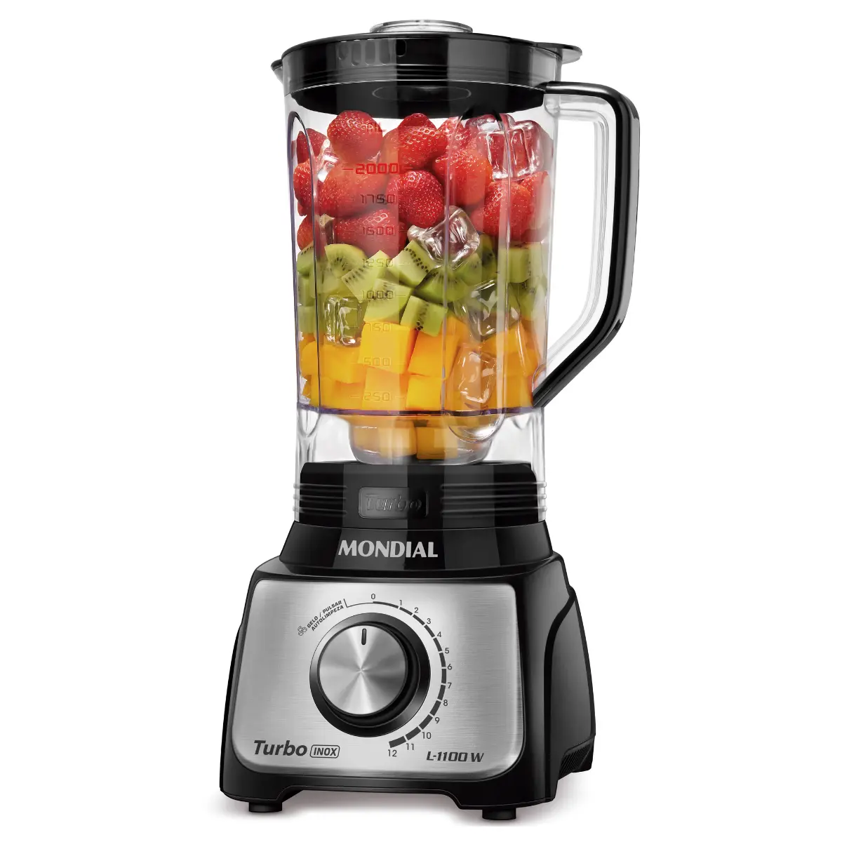 Liquidificador Turbo Inox 12 Velocidades + Pulsar 3L L-1100-BI 127v ...