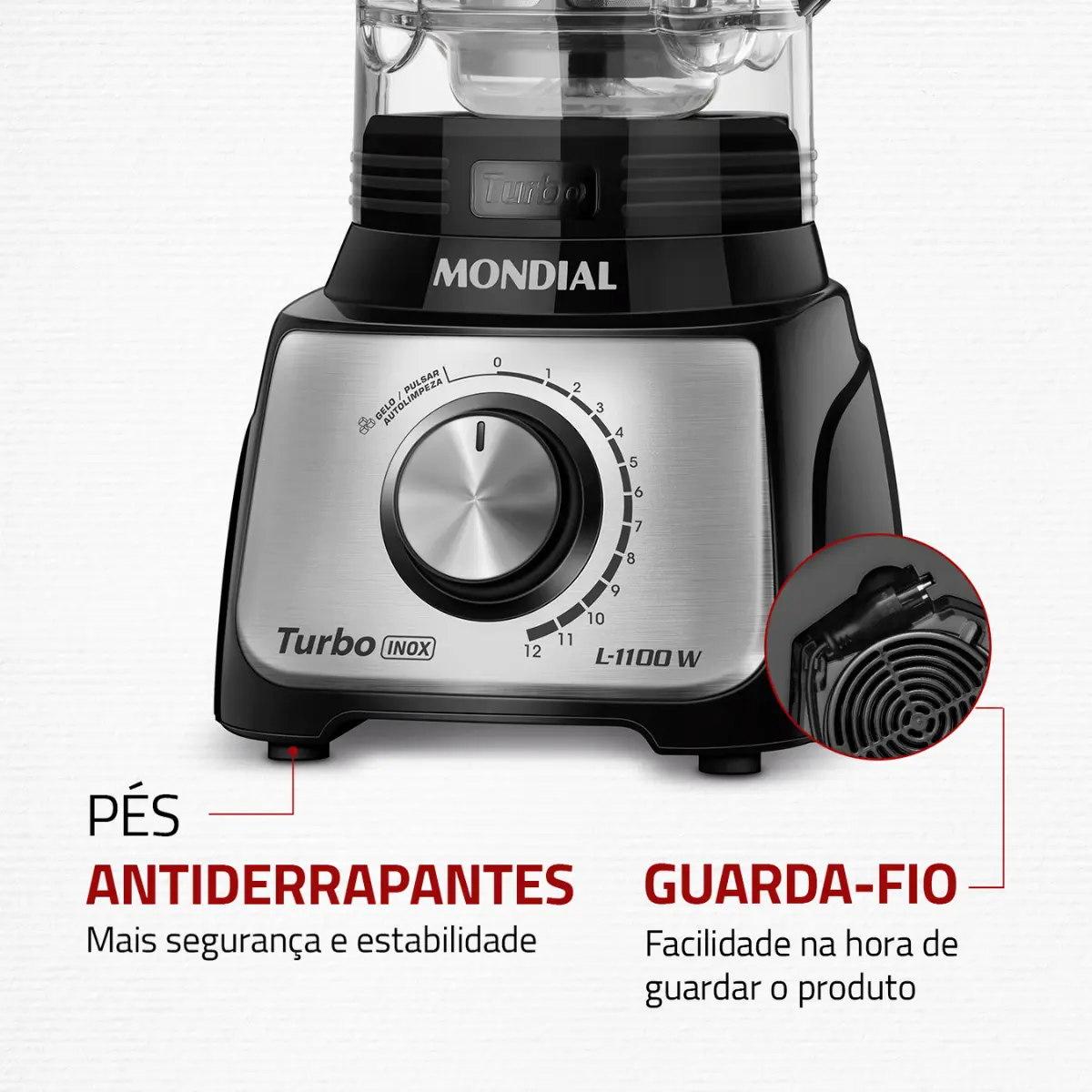 Liquidificador Turbo Inox 12 Velocidades + Pulsar 3L L-1100-BI 127v ...